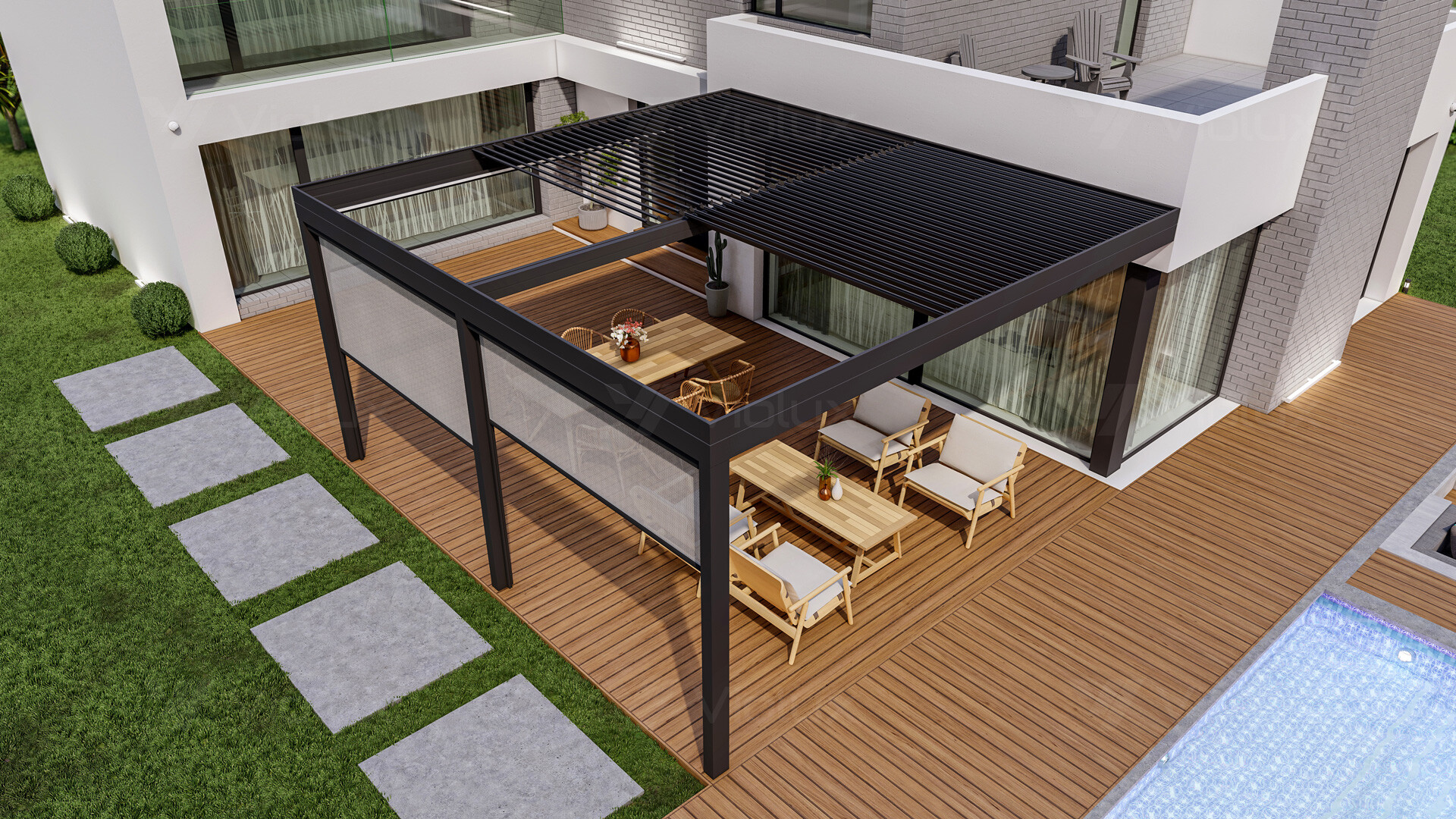 Retractable Roof, Retractable Aluminium Pergola